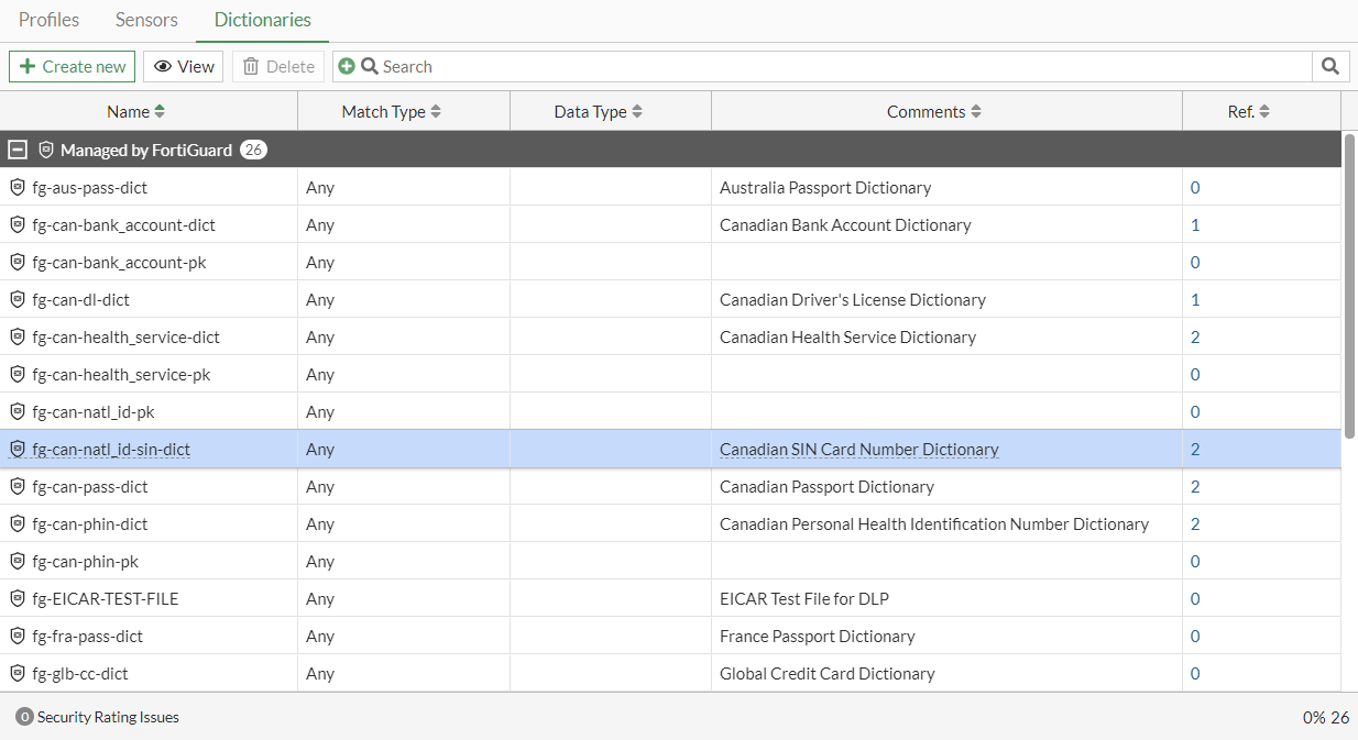 FortiGuard DLP service | FortiGate / FortiOS 7.4.4 | Fortinet Document ...