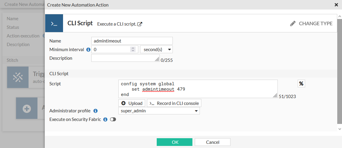 CLI script action | FortiProxy 7.4.5 | Fortinet Document Library