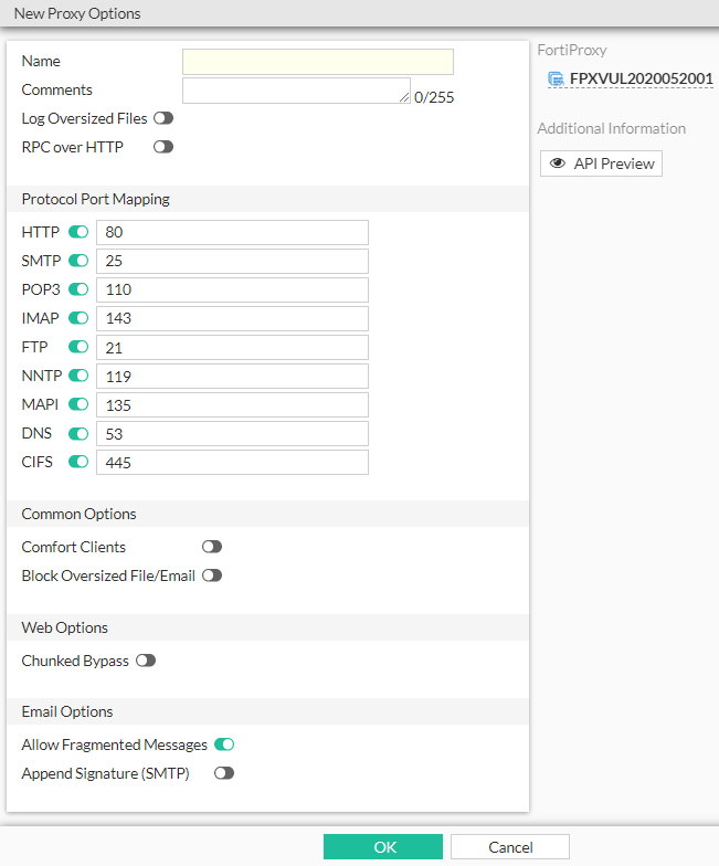 Create or edit a proxy option profile | FortiProxy 7.4.5 | Fortinet ...