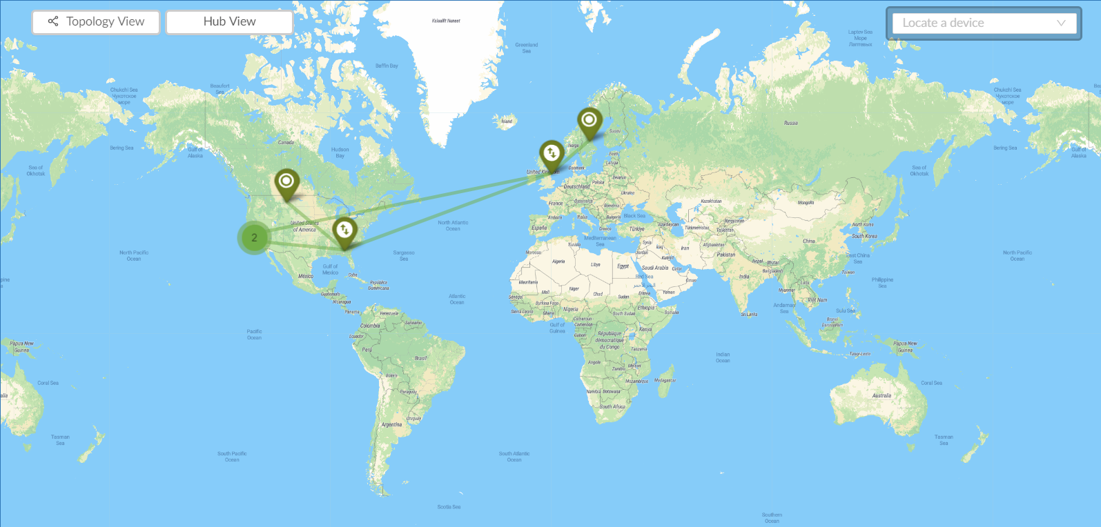 Viewing devices on the world map | FortiManager 7.0.0