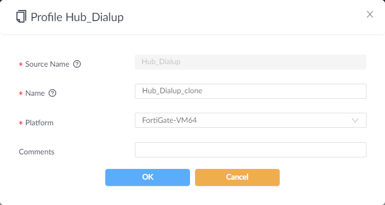 Cloning profiles | FortiManager 7.0.0