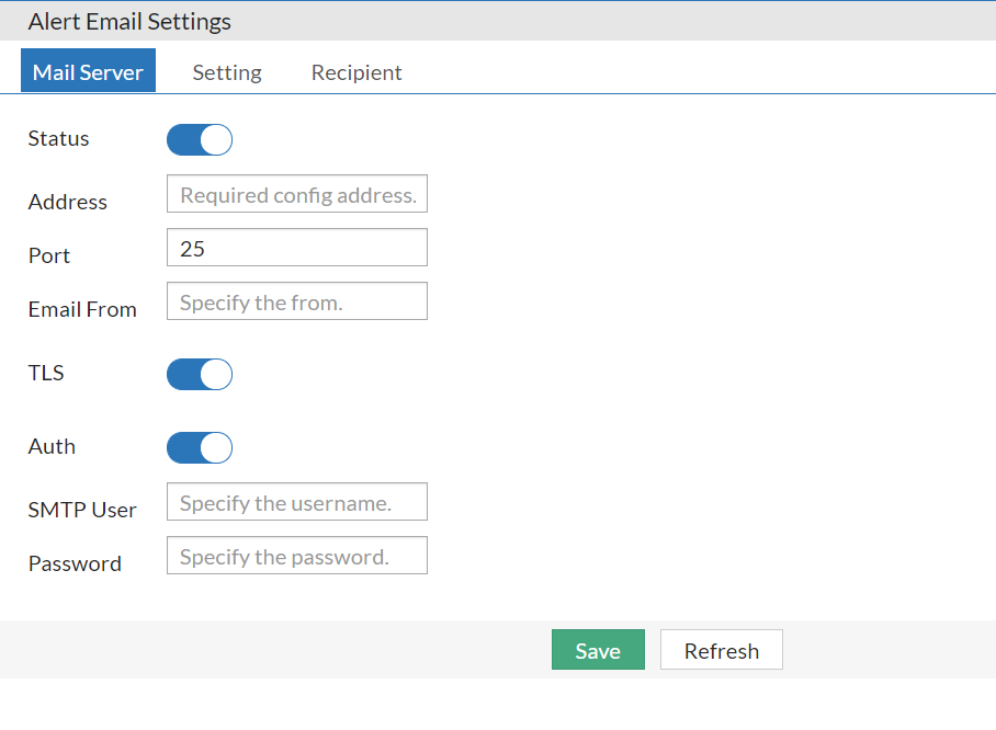 Configuring alert email settings | FortiDDoS-F 7.0.0 | Fortinet ...
