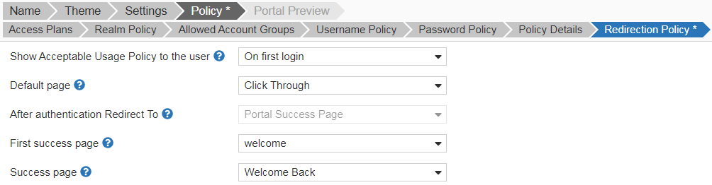 Policy | FortiGuest 2.2.0 | Fortinet Document Library
