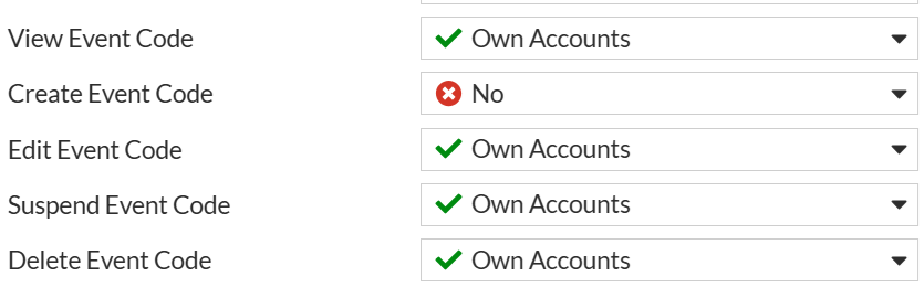 Event Codes | FortiGuest 2.2.0 | Fortinet Document Library