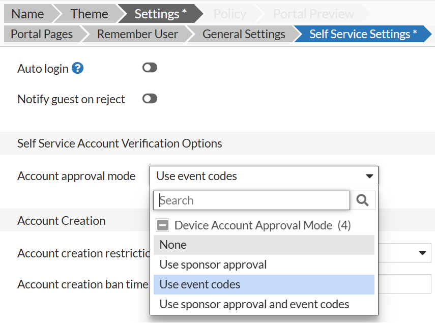 Event Codes | FortiGuest 2.2.0 | Fortinet Document Library