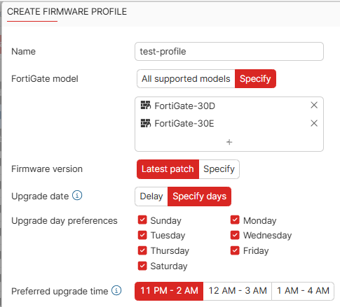 Firmware management | FortiGate Cloud 25.3.0 | Fortinet Document Library