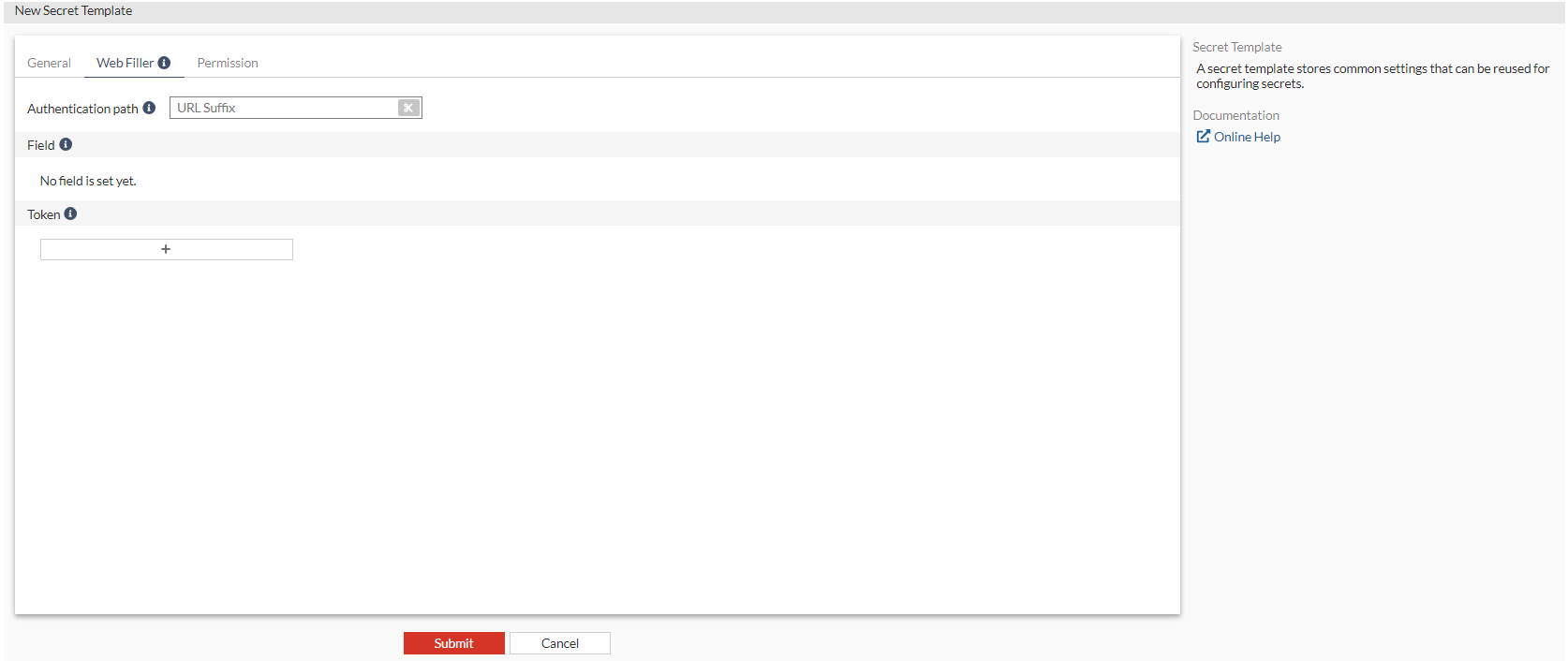 Creating secret templates | FortiPAM 1.5.0 | Fortinet Document Library