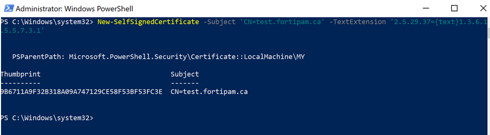 Appendix L: WinRM configuration for Windows server | FortiPAM 1.5.0 ...