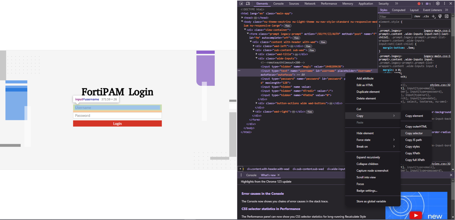 Appendix O: How to find a selector Example | FortiPAM 1.5.0 | Fortinet ...