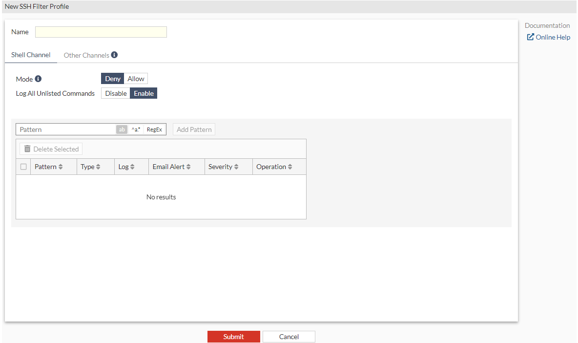 Creating An Ssh Filter Fortipam 150 Fortinet Document Library