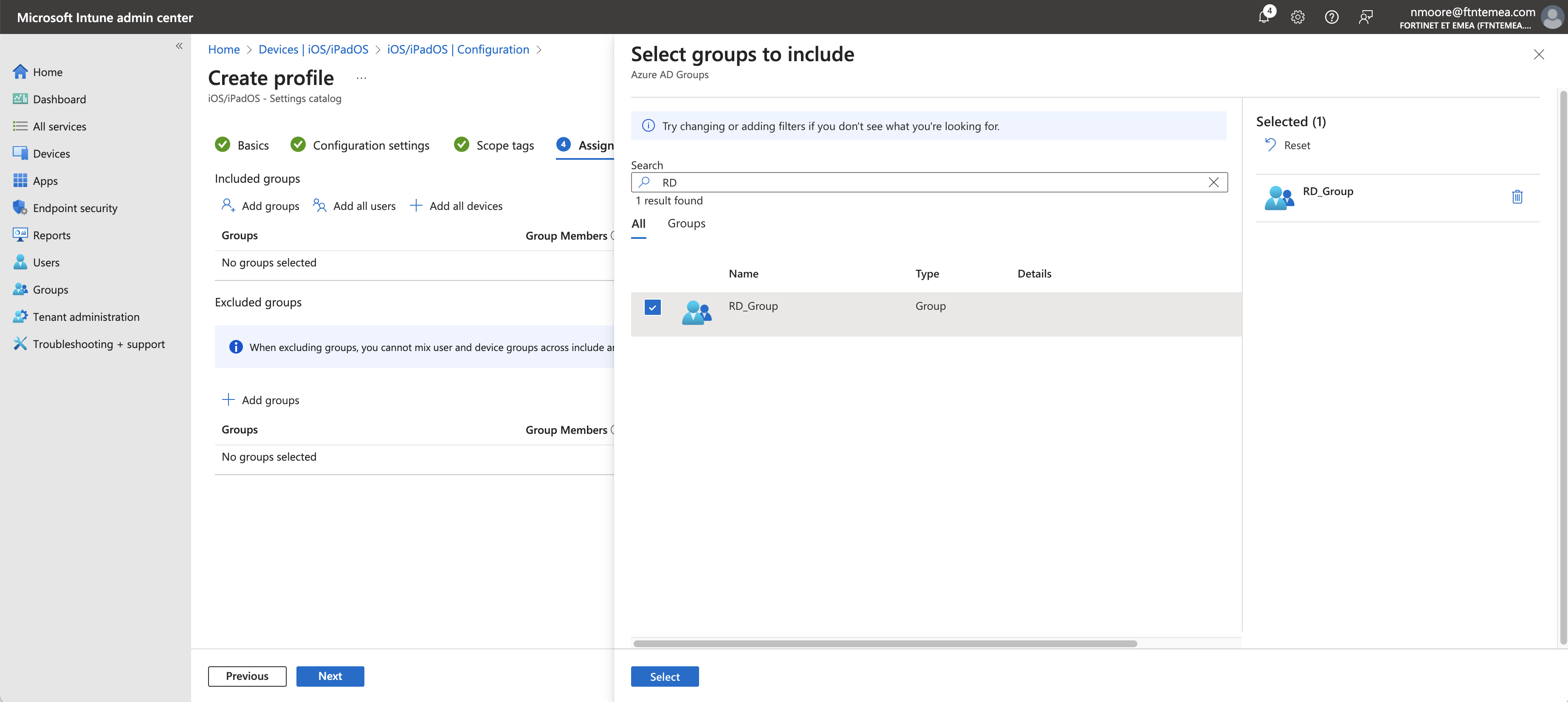 Pushing Web Filter content profile to FortiClient (iOS) | FortiClient 7 ...