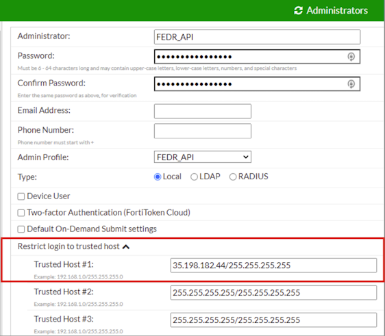 Configuring FortiSandbox on-premise | FortiEDR/XDR 6.2.0 | Fortinet ...