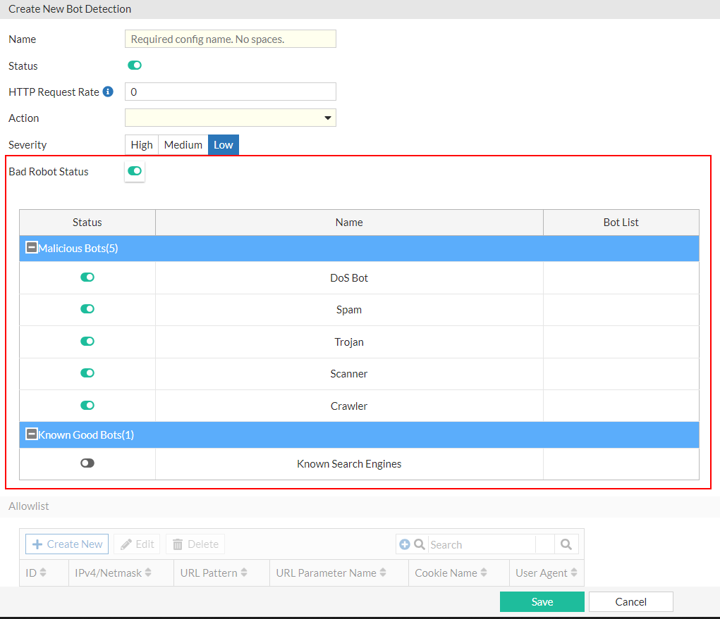 Bot Detection enhancement | FortiADC 7.6.0 | Fortinet Document Library