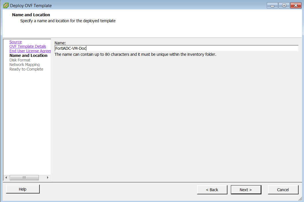 Step 1: Deploy the OVF file | FortiADC Private Cloud 5.4.0 | Fortinet ...