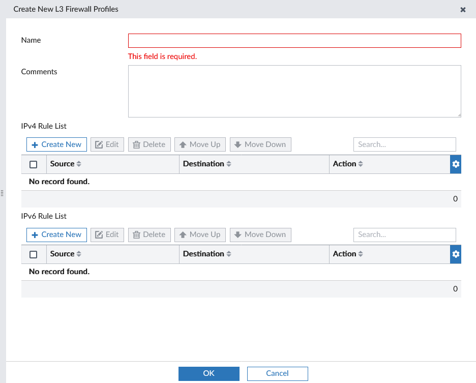 L3 firewall profiles | FortiManager 7.6.2 | Fortinet Document Library