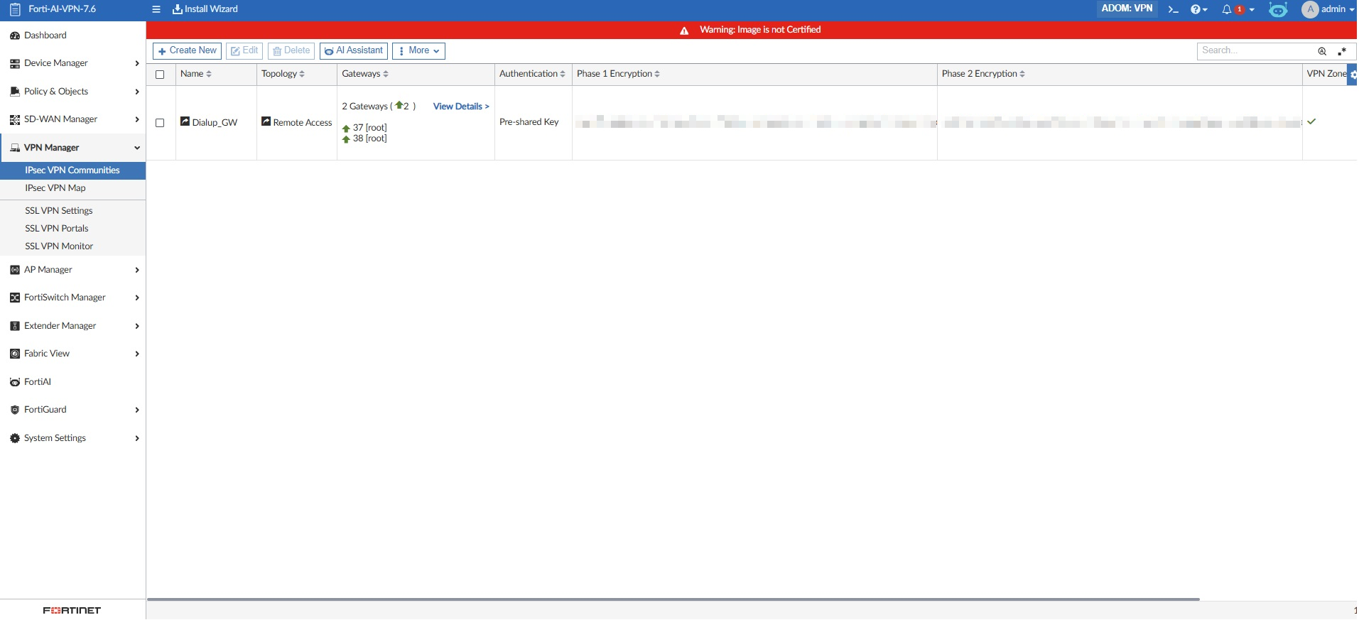 Add new devices to existing VPN networks using FortiAI Example ...