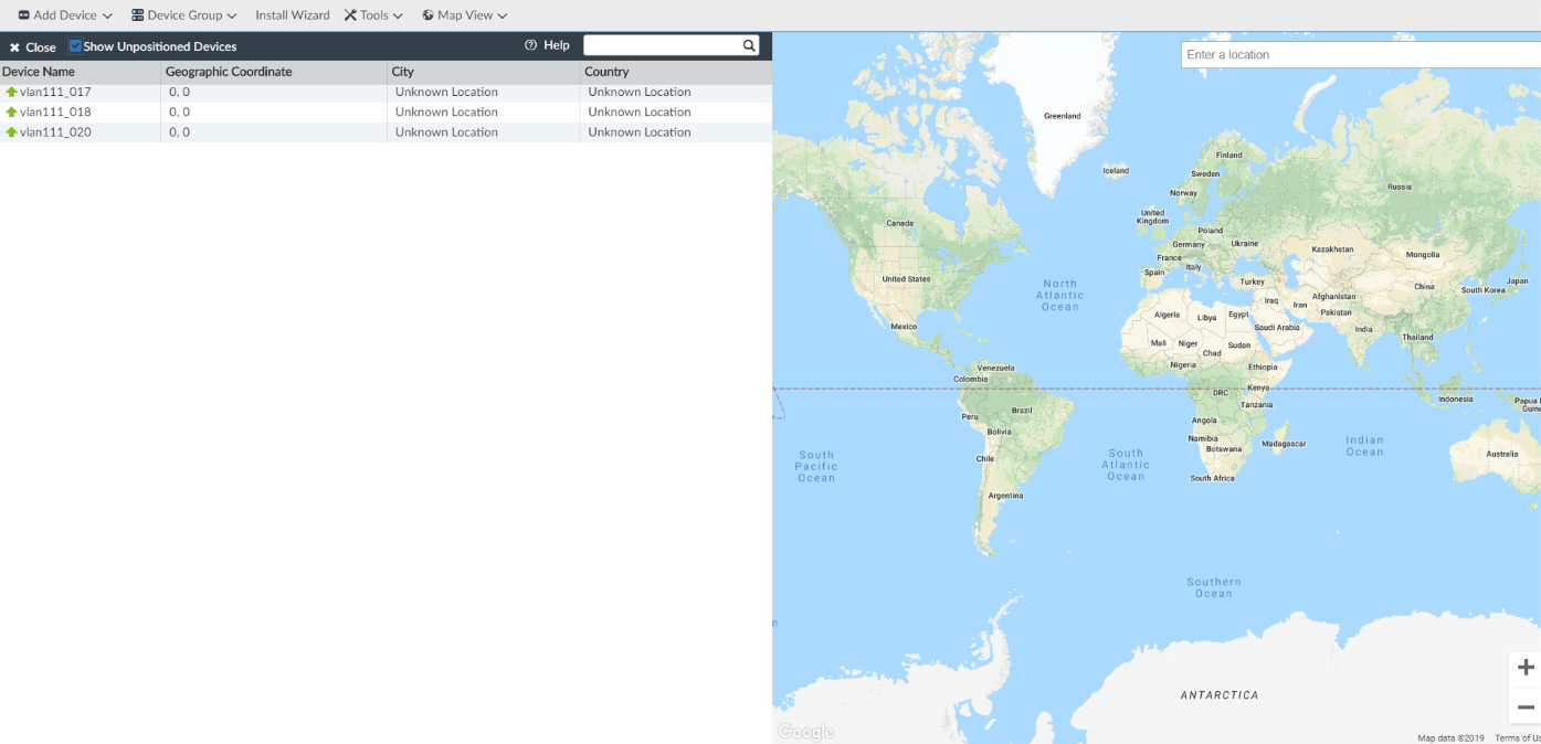 Positioning devices on the map | FortiManager 7.6.2 | Fortinet Document ...
