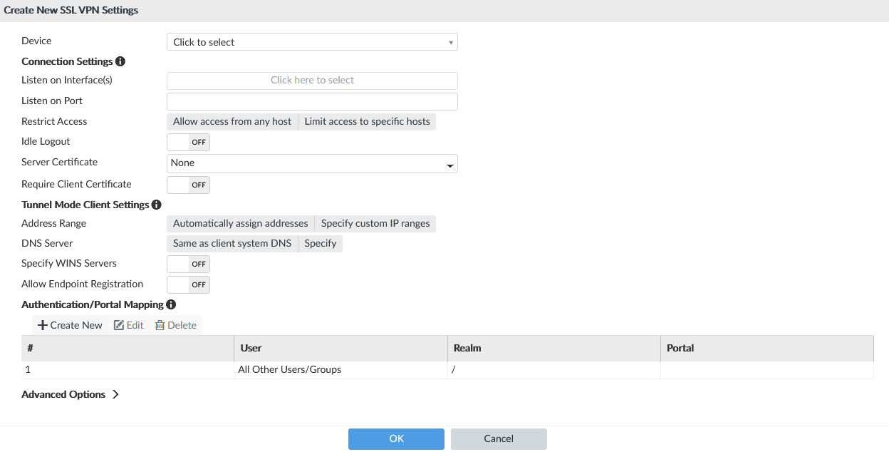 Creating SSL VPNs | FortiManager 7.6.2 | Fortinet Document Library