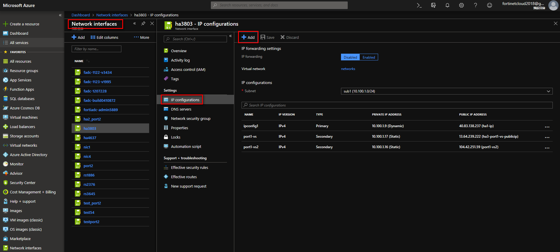Deploying FortiADC-VM on Azure Cloud Platform | FortiADC Public Cloud 7.0.0