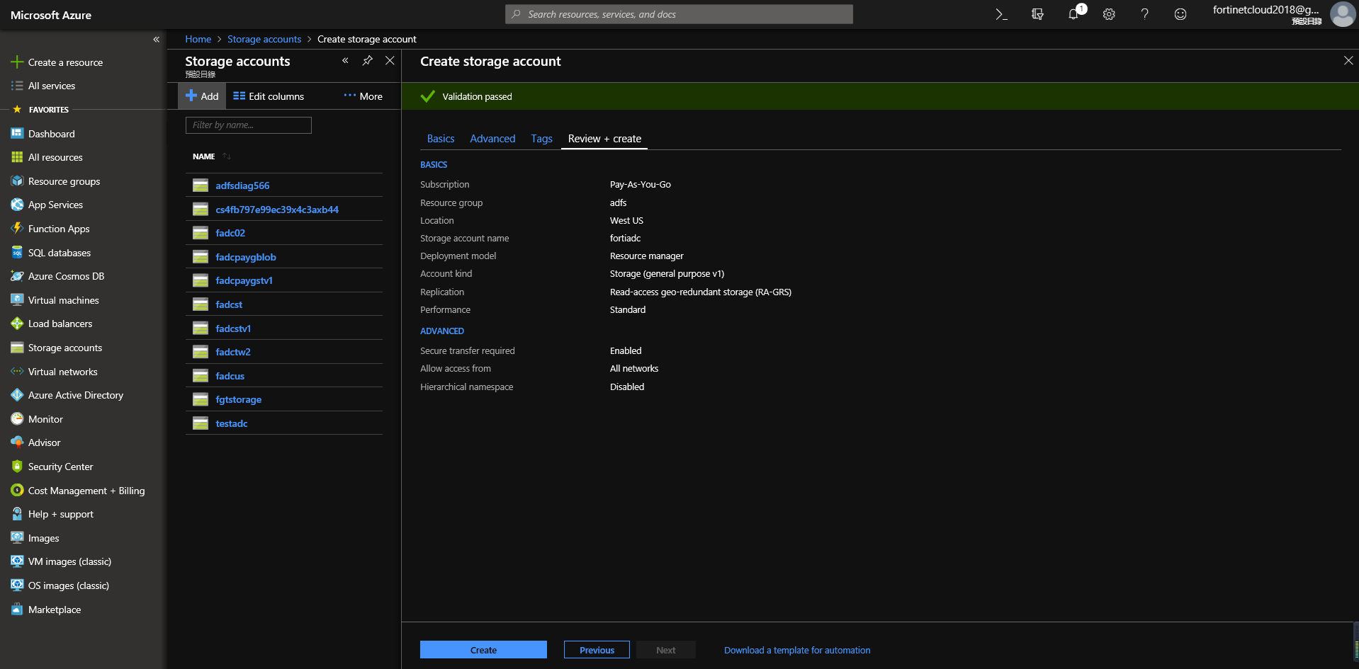 Deploying FortiADC-VM on Azure Cloud Platform | FortiADC Public Cloud 7.2.0