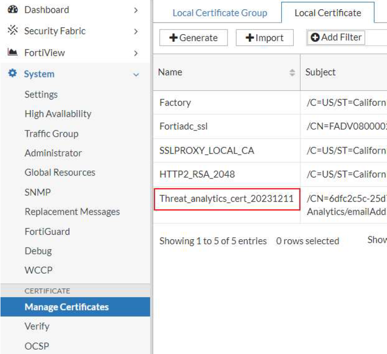 Forwarding FortiADC attack logs to Threat Analytics | FortiWeb Cloud 24 ...