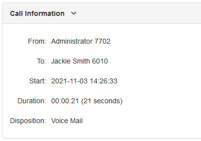Viewing call details | FortiVoice 7.2.0 | Fortinet Document Library