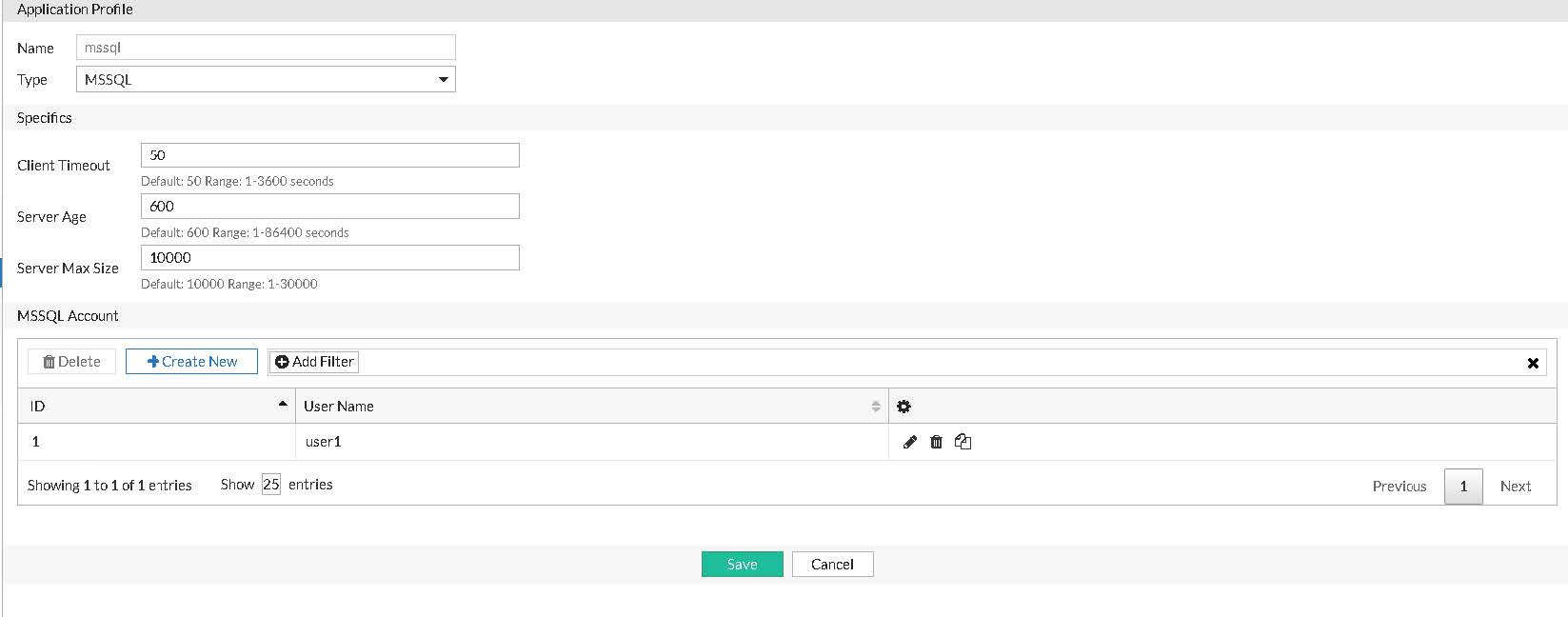Configuring MSSQL profiles | FortiADC 7.4.6 | Fortinet Document Library