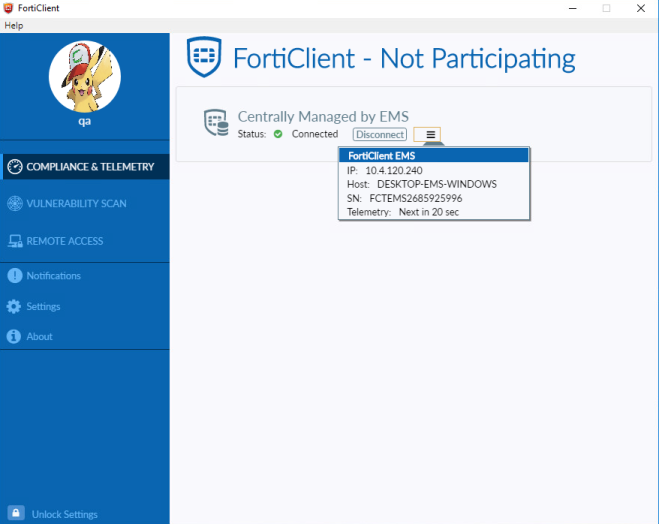 FortiClient user avatar | FortiAnalyzer 6.2.0