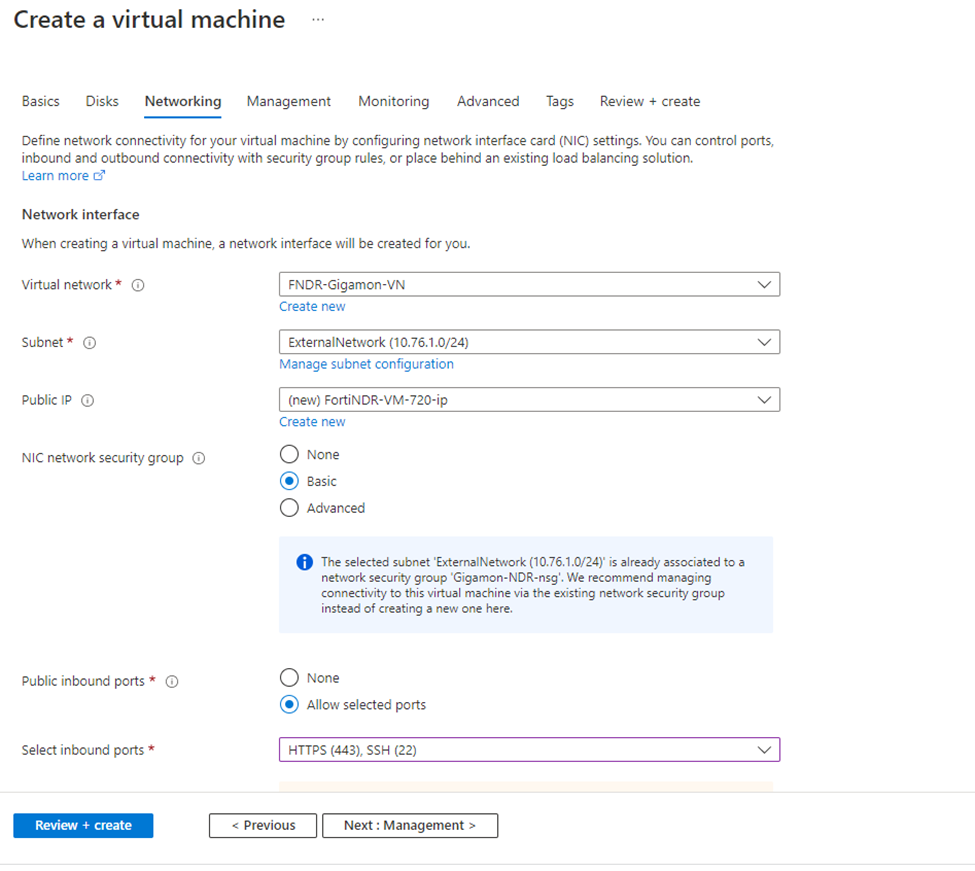 Deploying the FortiNDR-VM | FortiNDR (on-premise) Public Cloud 7.4.0 ...