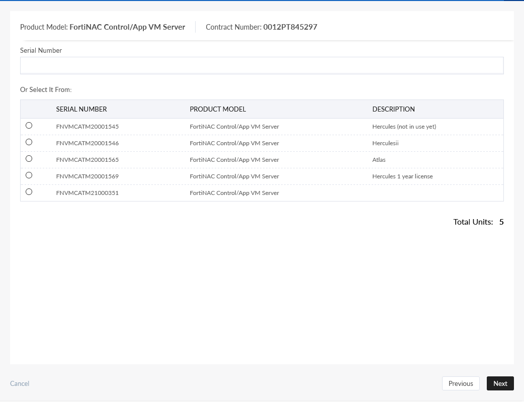 Register Support Contract | FortiNAC-F 7.6.0 | Fortinet Document Library