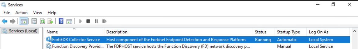 Installing a FortiEDR Collector on Windows | FortiEDR/XDR 6.0.0 ...