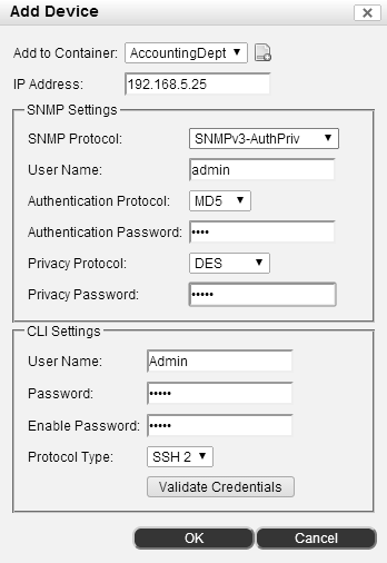 Add or modify a device | FortiNAC-F 7.2.0