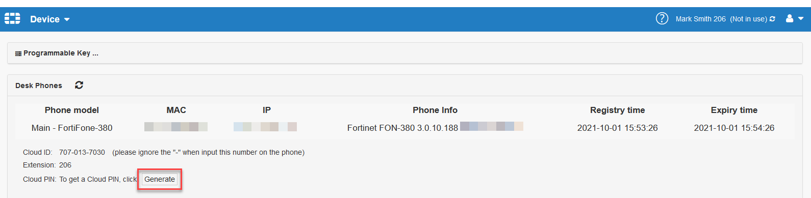 Registering your FortiFone desk phone | FortiVoice Cloud | Fortinet ...