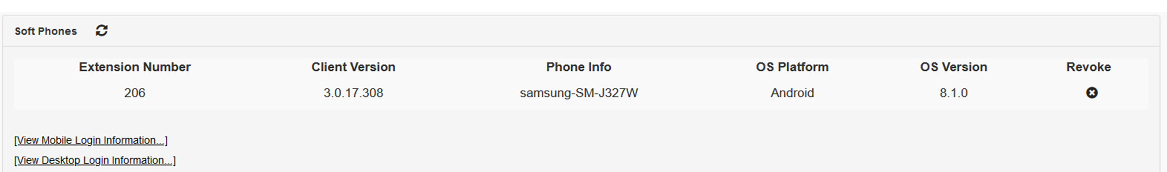Displaying FortiFone softclient mobile and desktop details | FortiVoice ...