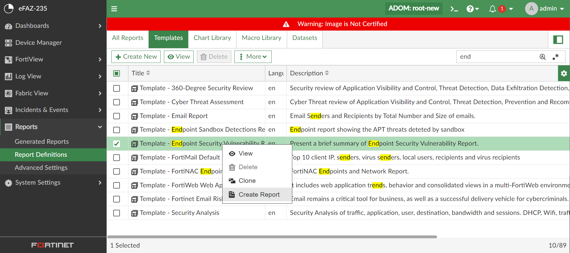 Endpoint security vulnerability report 7.4.4 | FortiAnalyzer 7.4.0 ...