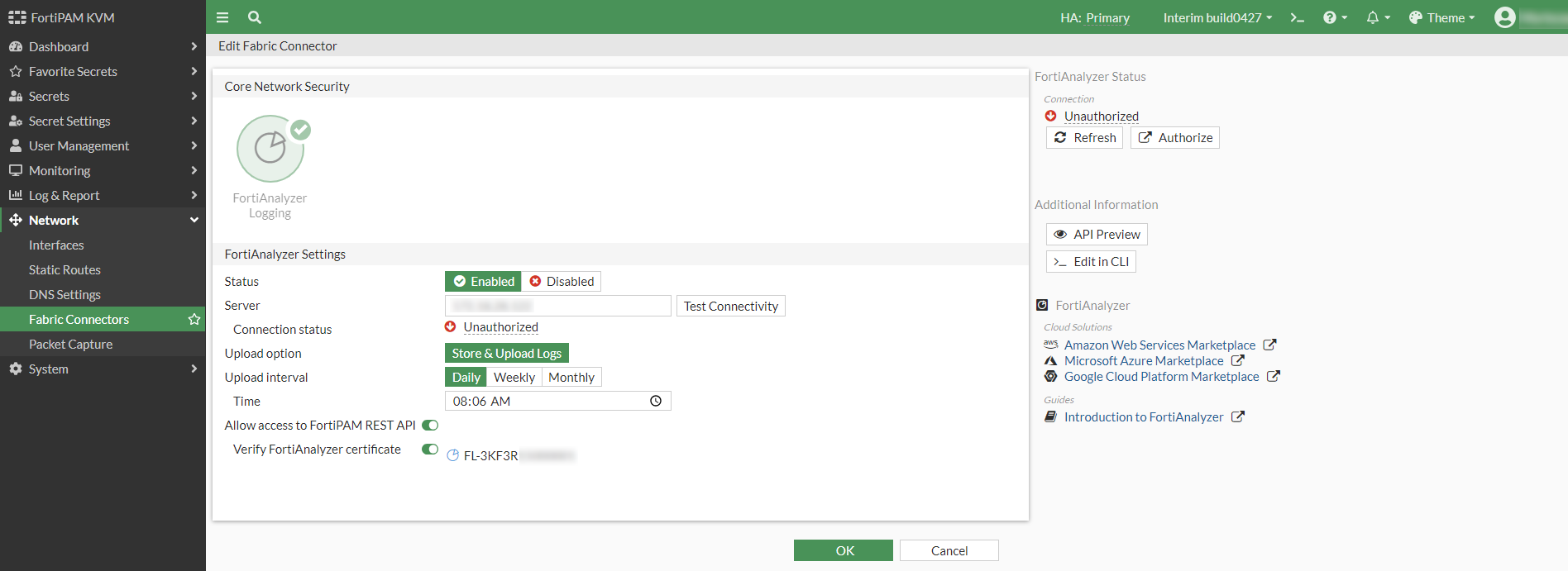 Logging support for FortiPAM 7.4.1 | FortiAnalyzer 7.4.0 | Fortinet ...