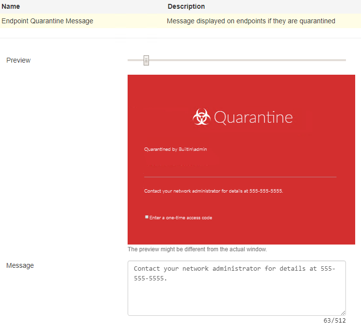 Customizing the endpoint quarantine message | FortiClient 7.4.1 ...