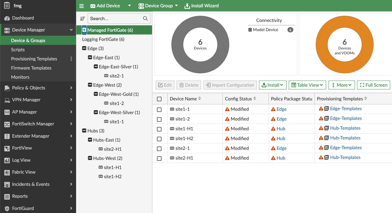 Creating multiple Model Devices | FortiGate / FortiOS 7.4.0 | Fortinet ...
