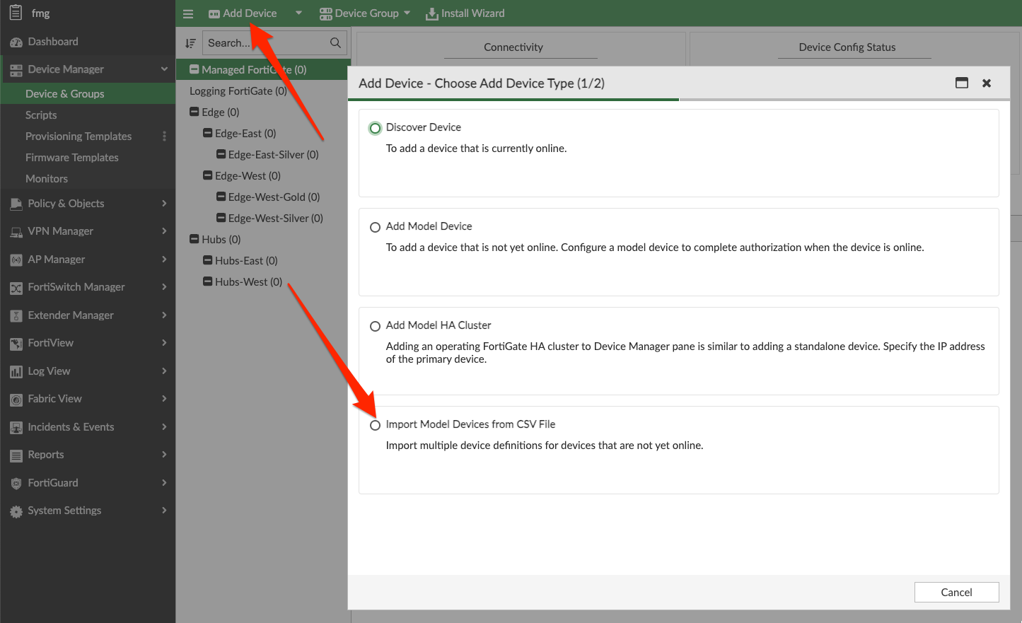 Creating multiple Model Devices | FortiGate / FortiOS 7.4.0 | Fortinet Document Library