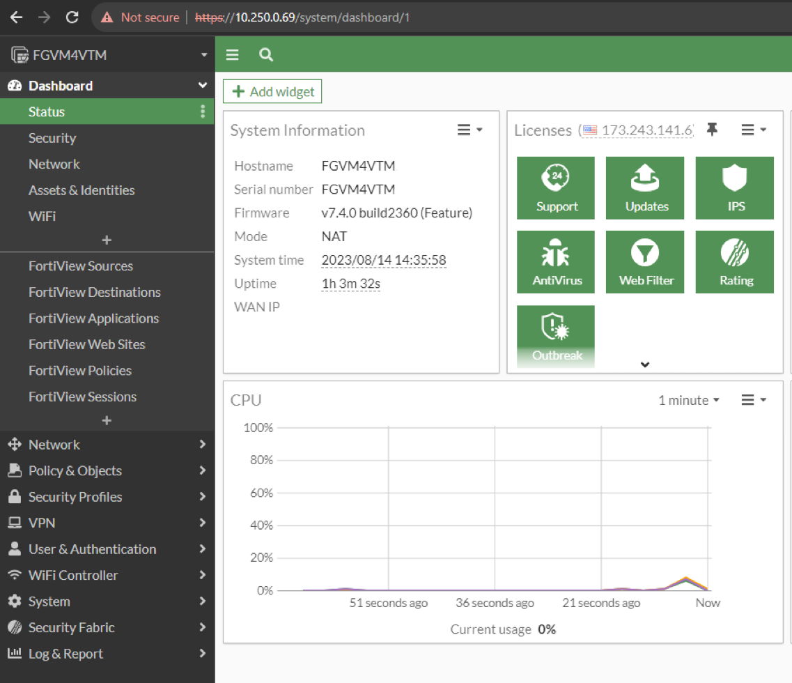Accessing and configuring the FortiGate-VM | FortiGate Public Cloud 7.4 ...