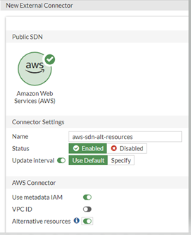 SDN connector support for alternate resources | FortiGate Public Cloud ...