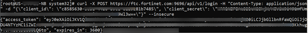 Curl examples | FortiToken Cloud 23.1.a