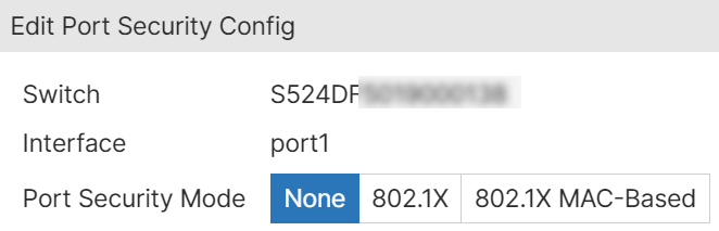 Editing the port security | FortiEdge Cloud 24.4.0 | Fortinet Document Library