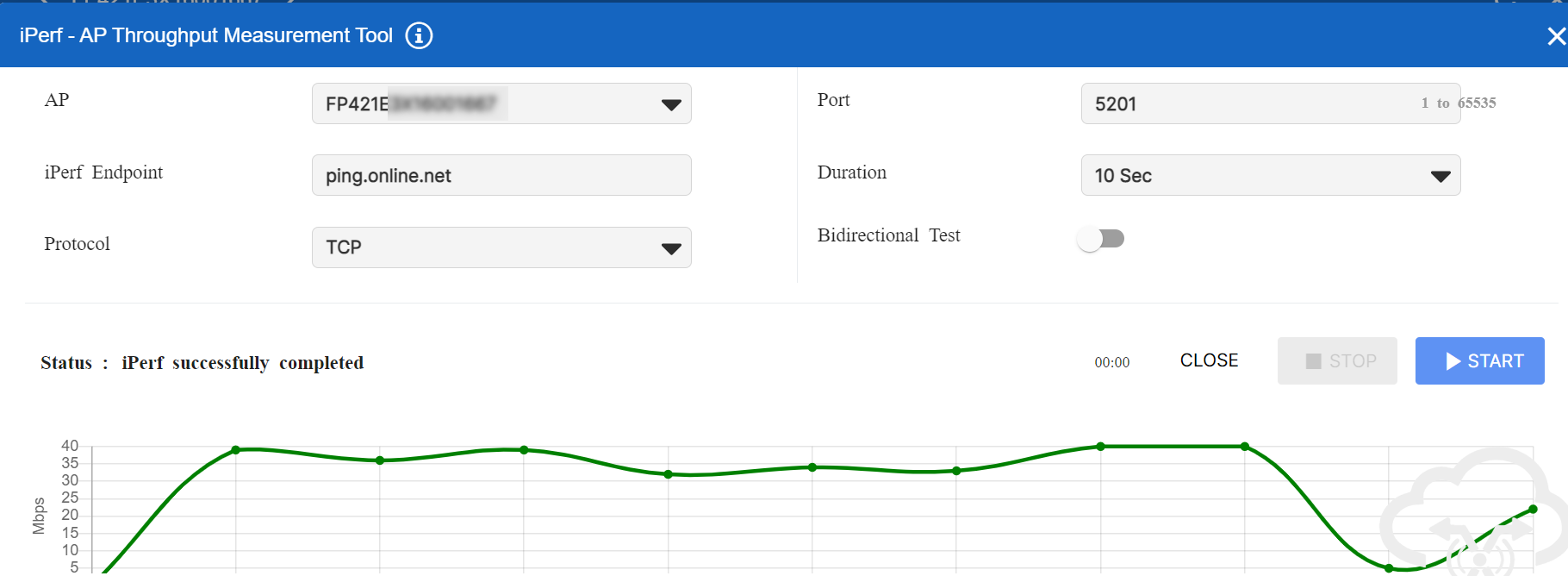 iPerf Throughput Test | FortiEdge Cloud 24.4.0 | Fortinet Document Library