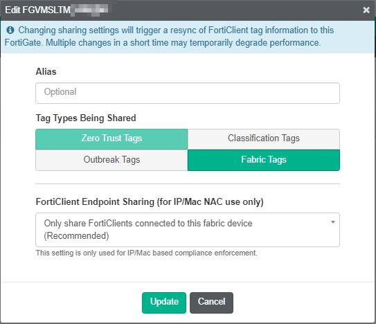 FortiEDR and FortiSIEM connector to assign Fabric endpoint tag for ...