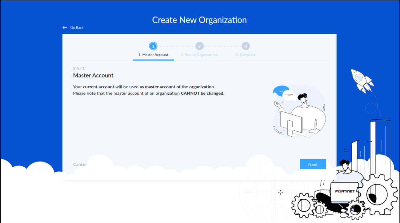 Creating an organization | FortiCloud Services 24.2.0 | Fortinet ...