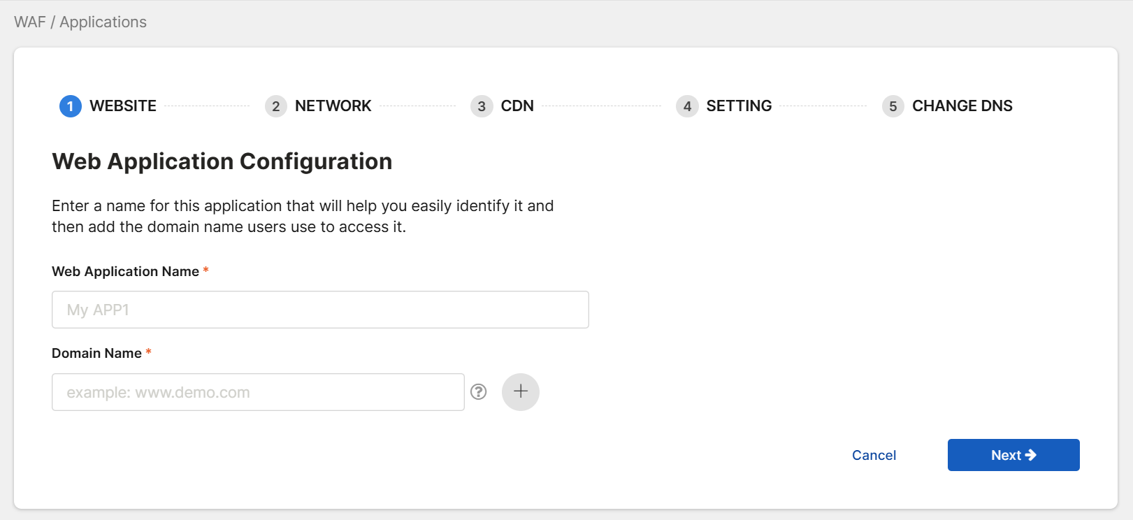 Onboarding WAF applications | FortiAppSec Cloud 24.4.0 | Fortinet ...