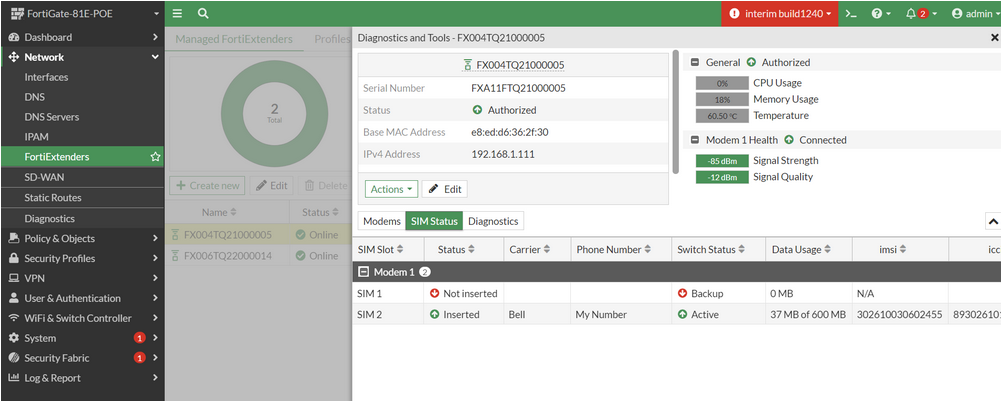 FortiExtender monitoring overview | FortiExtender 7.4.1 | Fortinet ...