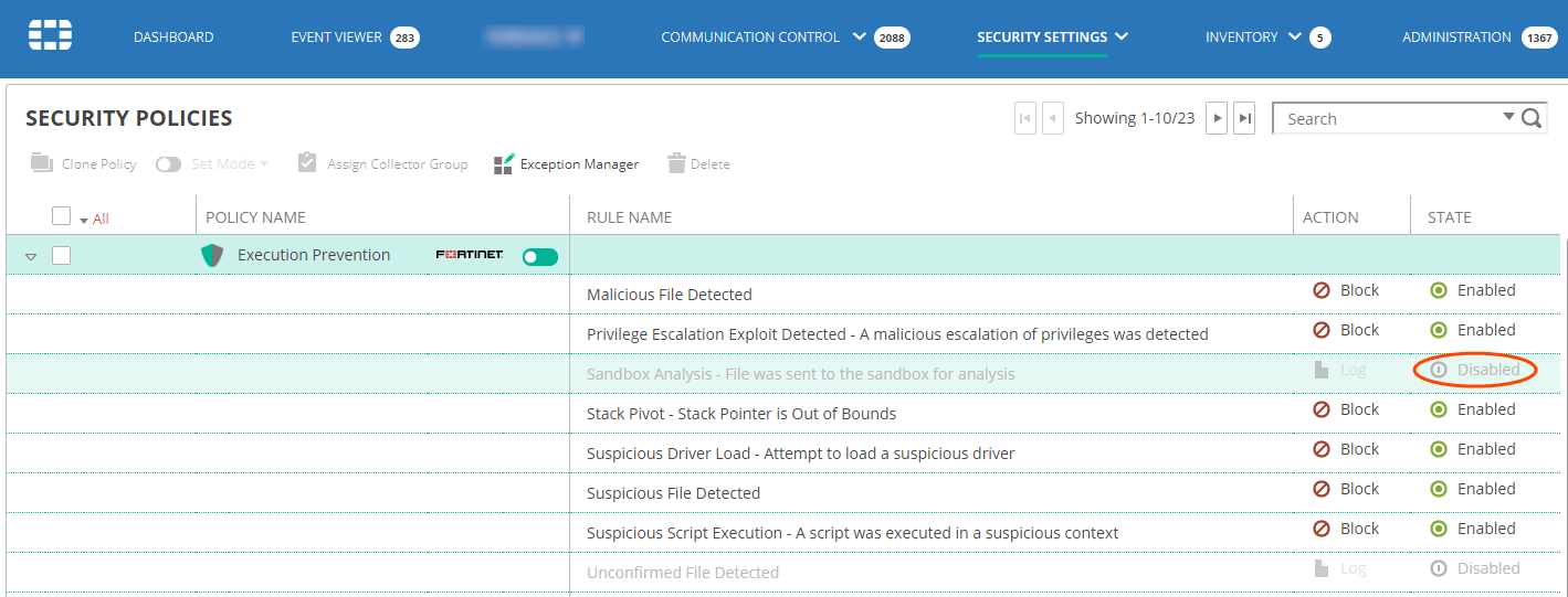 Sandbox integration | FortiEDR/XDR 7.0.0 | Fortinet Document Library