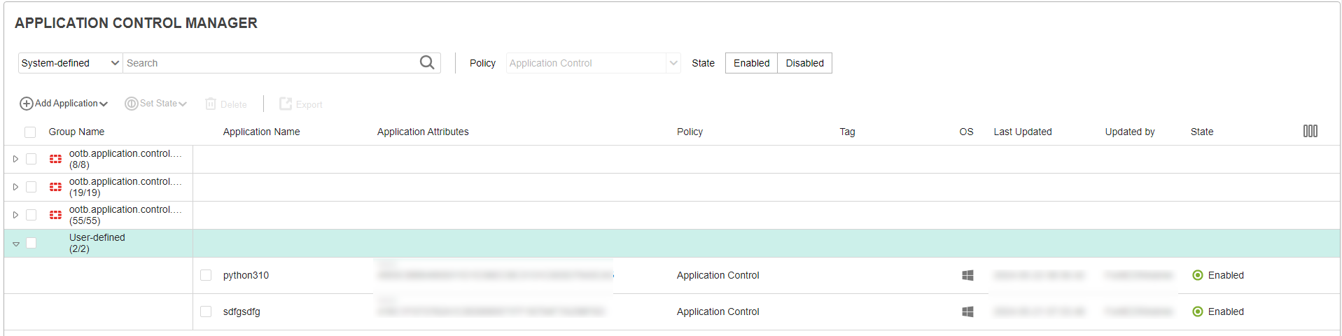 Application Control | FortiEDR/XDR 7.0.0 | Fortinet Document Library